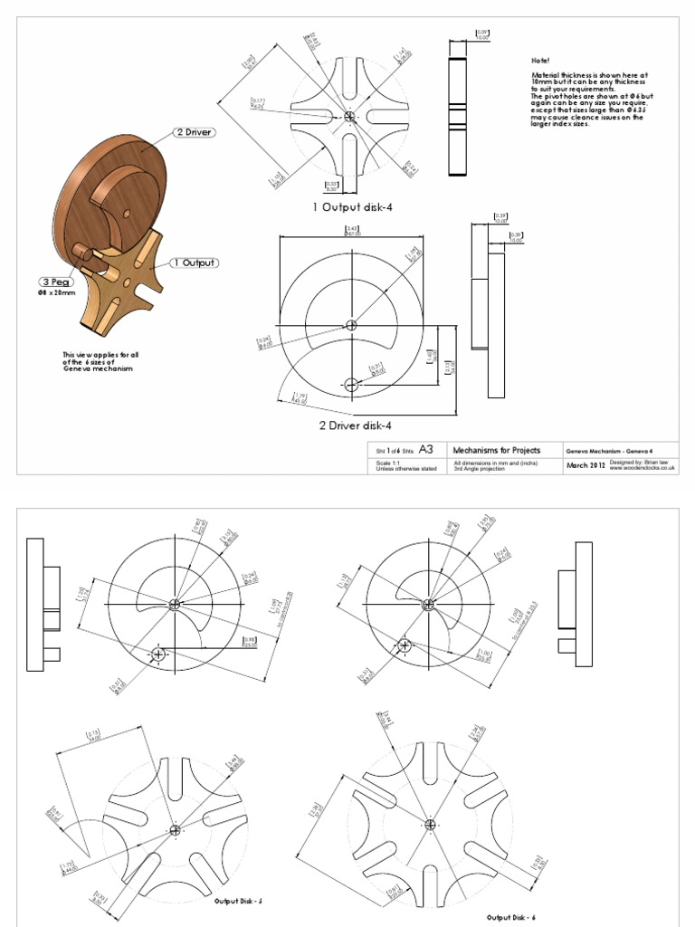 Geneva Mechanism Design Specifications | PDF | Gear | Machines