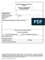 Witness & Hold Point Inspection Plan | PDF | General Contractor ...