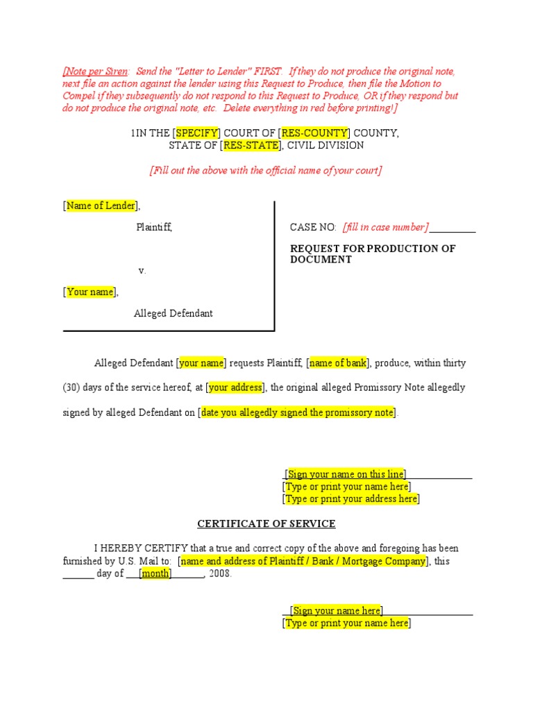 Legal Request Template | PDF