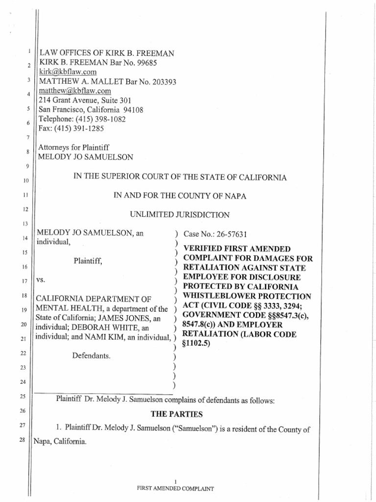 First Amended Complaint | PDF