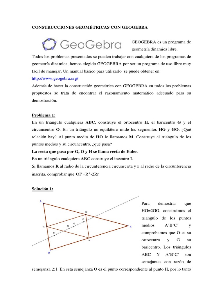 Resolviendo Problemas Con Geogebra Pdf