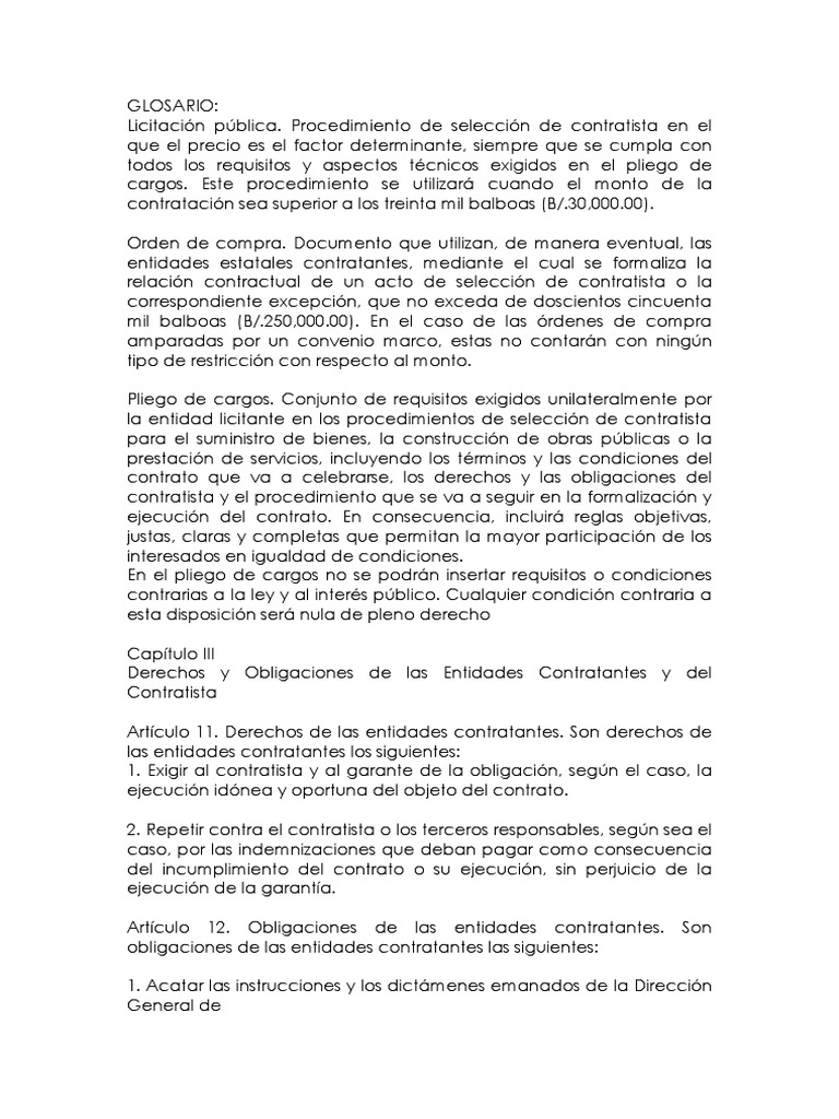 Resumen Ley Panama Compra | PDF | Pagos | Bancos