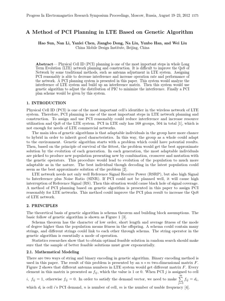 LTE PCI Planning | PDF