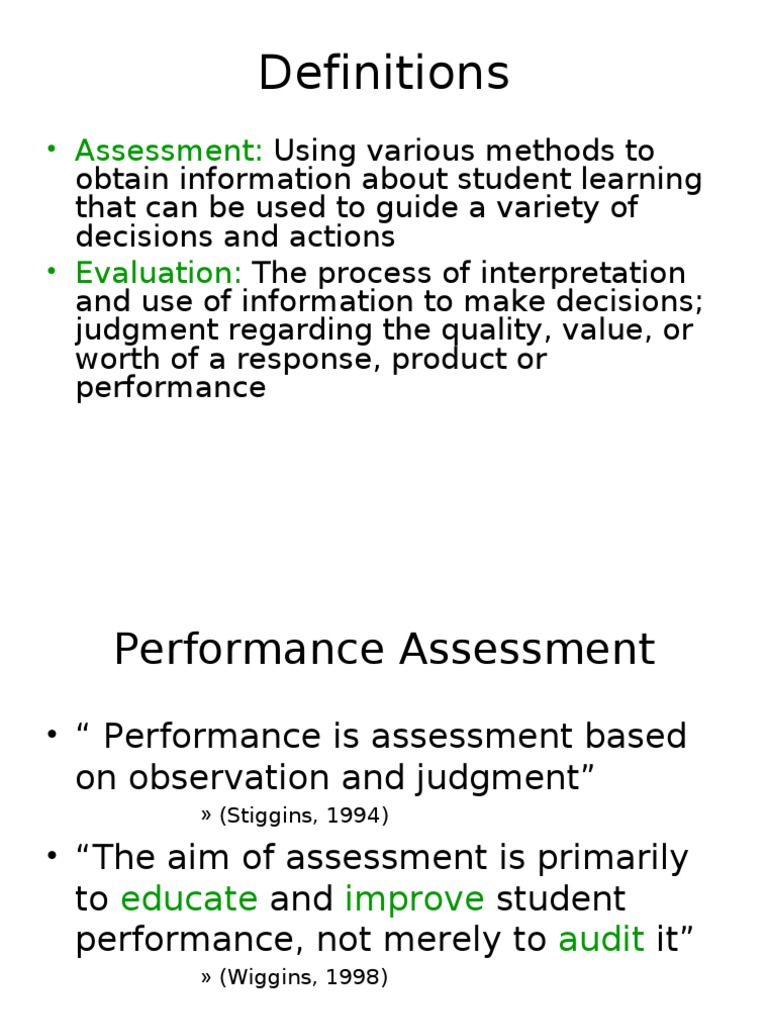 Definitions: - Assessment | PDF | Usability | Evaluation