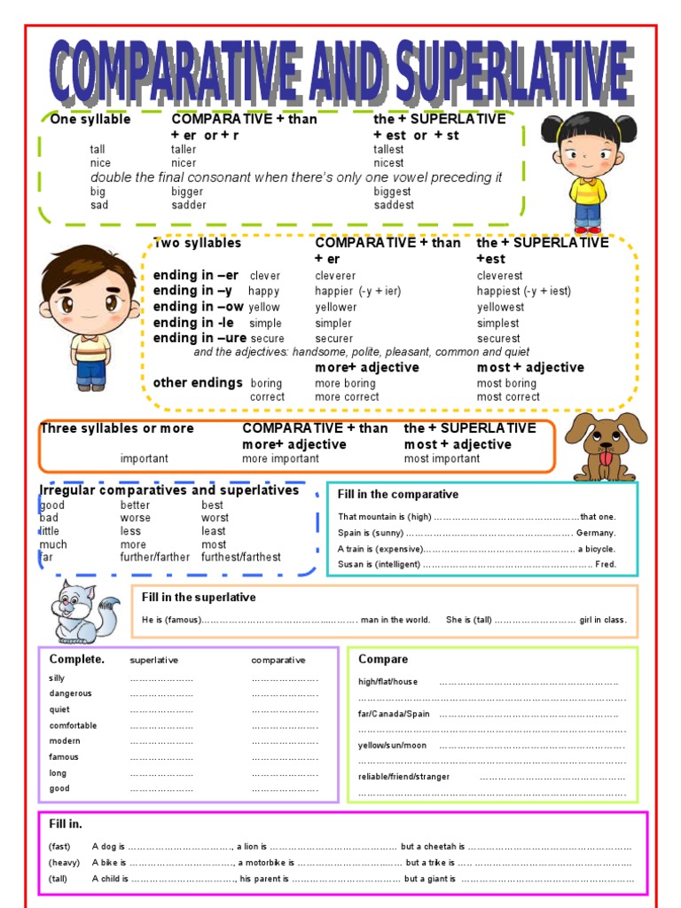 Comparative& Superlatives | PDF | Adjective | Human Voice