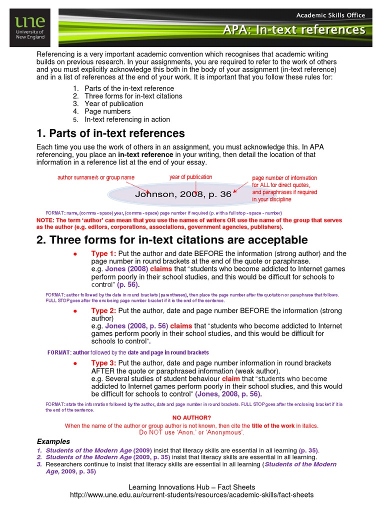REF APA Intextref | PDF | Bracket | Citation