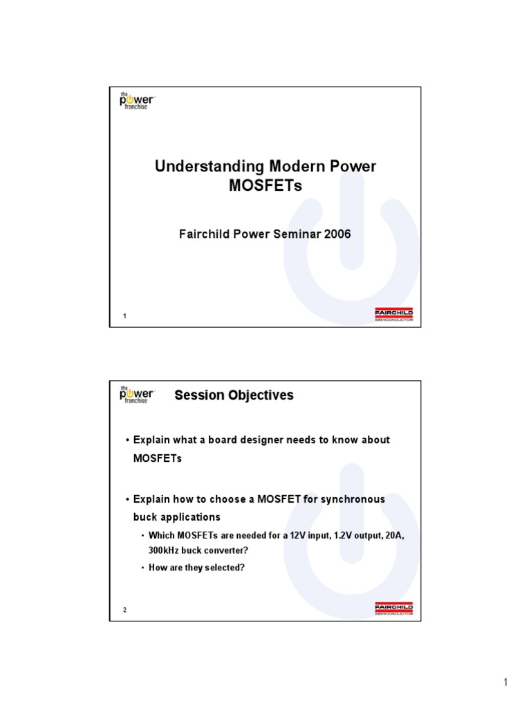 Understanding Modern Power MOSFETs | PDF | Mosfet | Field Effect Transistor