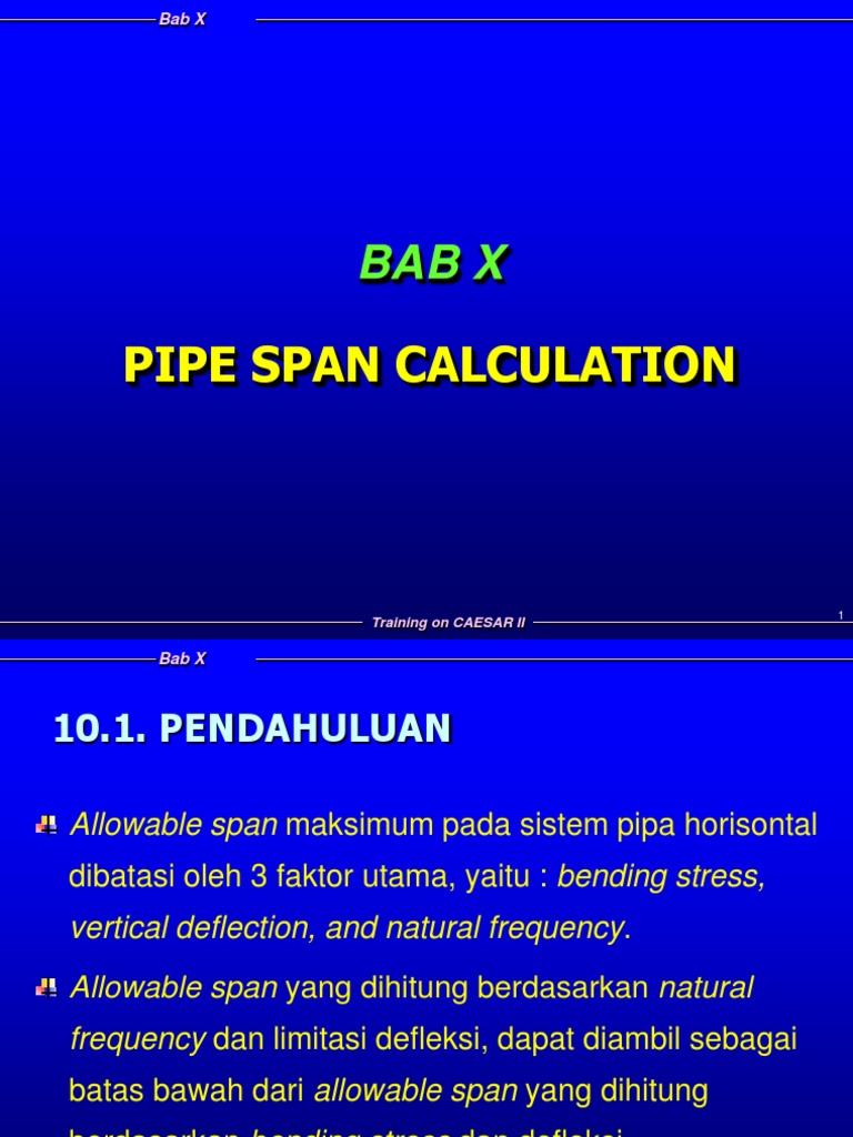 Bab 10 Pipe Span Calculation | PDF