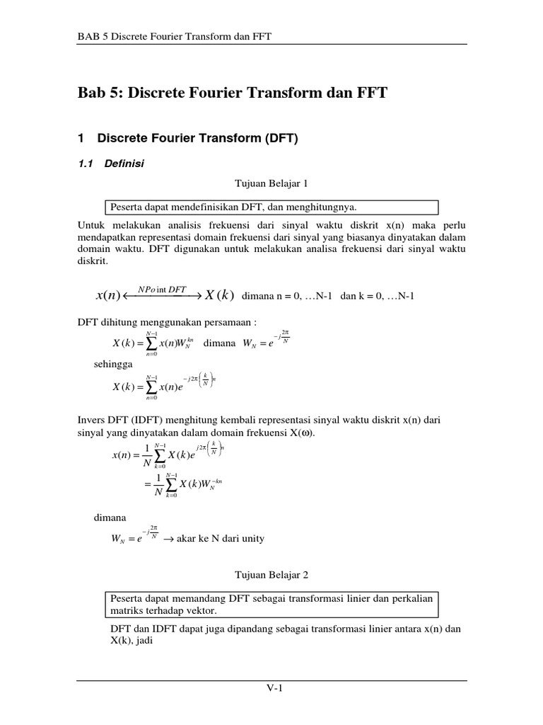 DFT Dan FFT | PDF