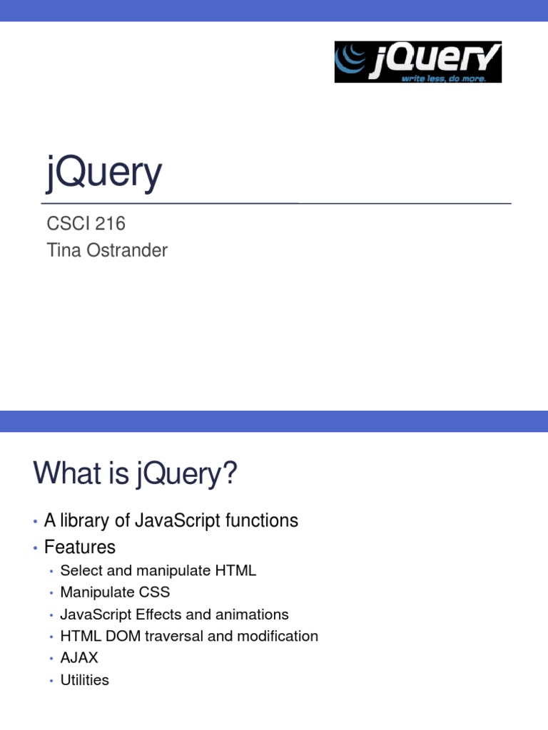 J Query | PDF | J Query | Web Standards