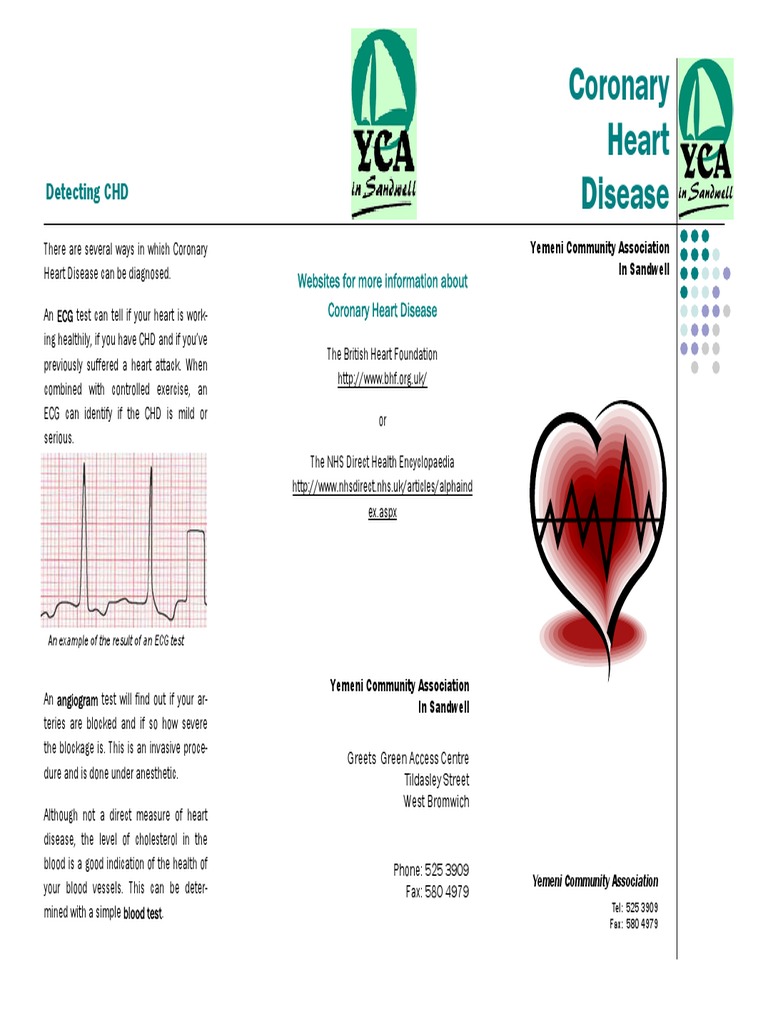 Coronary Heart Disease Leaflet | Download Free PDF | Coronary Artery ...