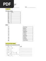 Numerology Worksheet | PDF