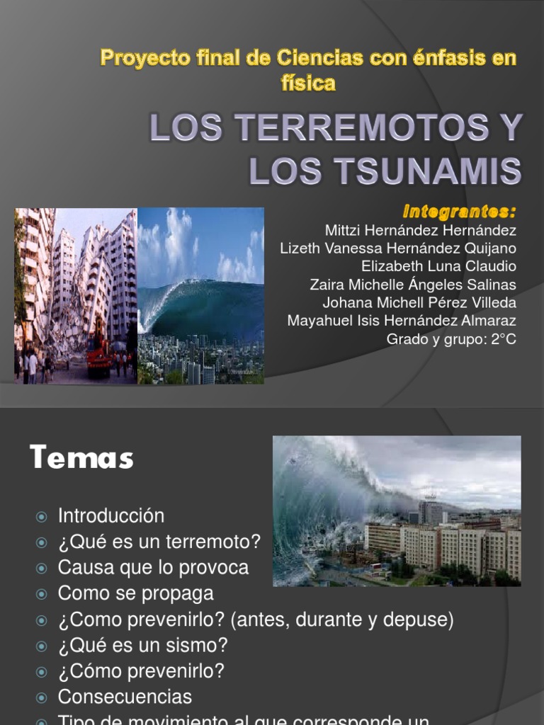 Los Terremotos y Los Tsunamis | Descargar gratis PDF | Temblores | Tsunami