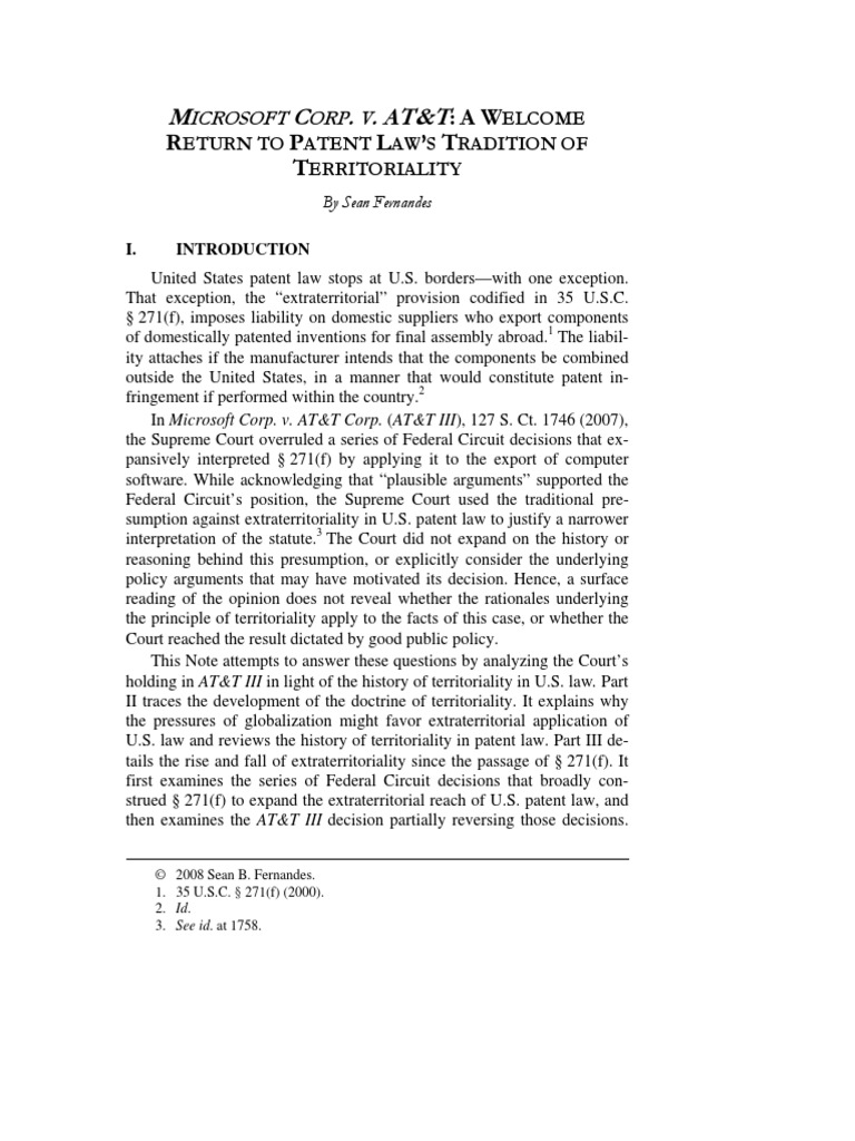 Microsoft Case | PDF | Patent | Intellectual Property