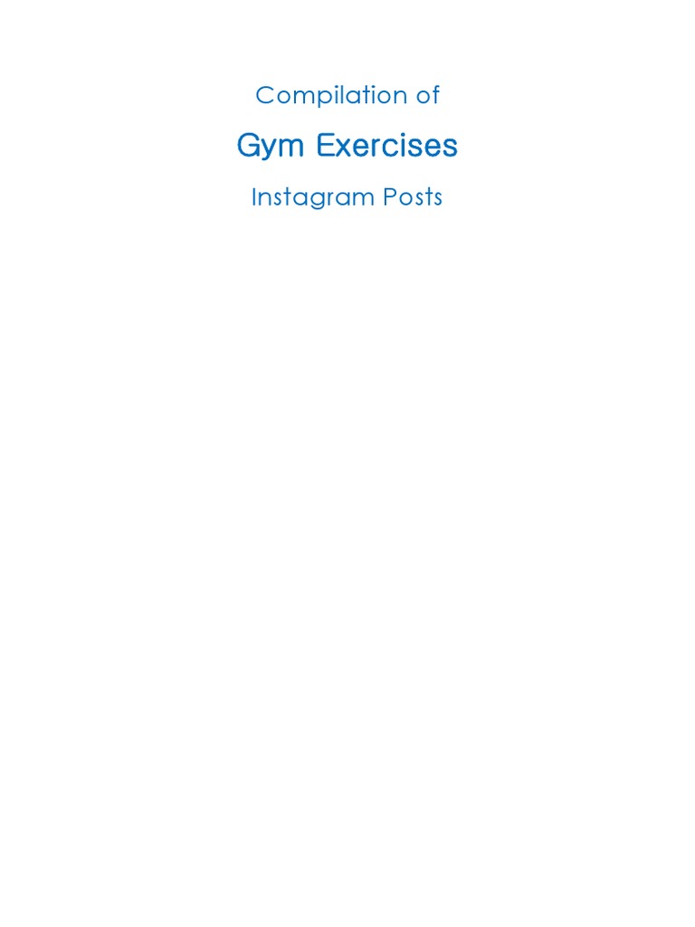 Muscle Gym Map and Exercises Guide | PDF