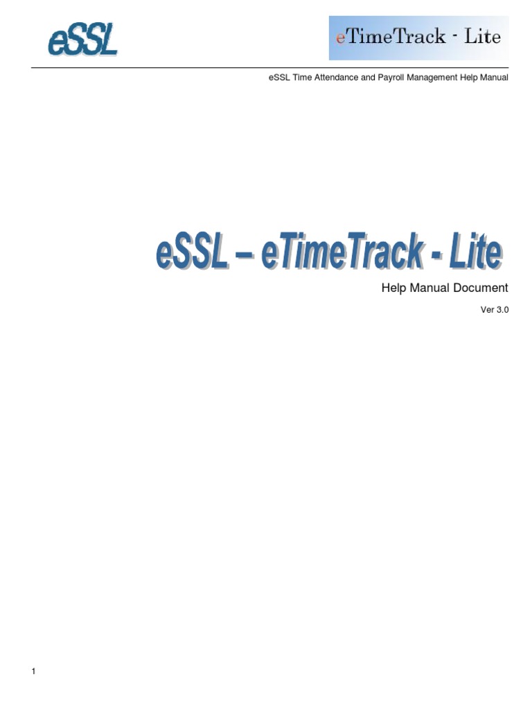 eTimeTrack Lite Manual. | PDF | Databases | Password