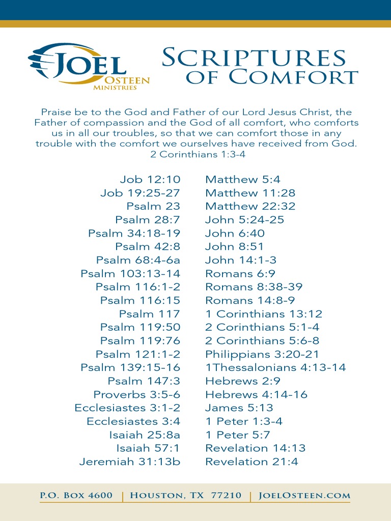 Scriptures of Comfort | PDF | Religion & Spirituality