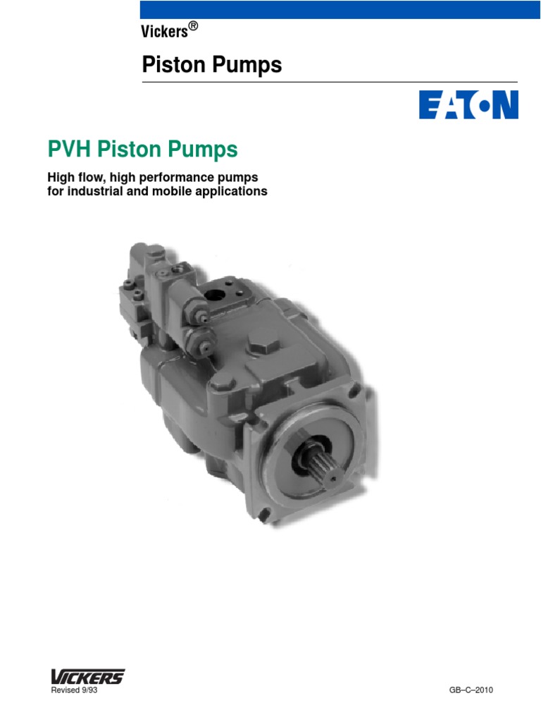 Vickers H Series | PDF | Pump | Valve