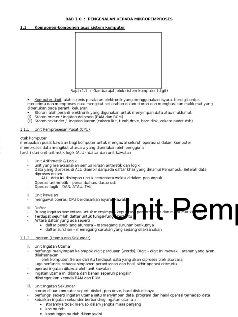 Modul E4160 Unit 1 Micropemprosesan | PDF