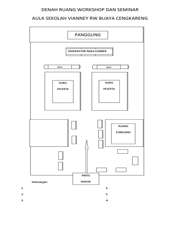 Denah Aula Seminar Sekolah | PDF