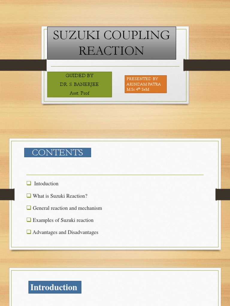 Overview of Suzuki Coupling Reaction | PDF | Science & Mathematics