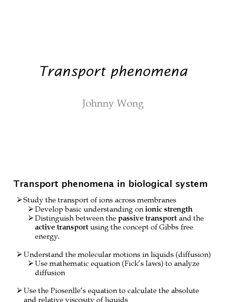 07 Transport Phenomena (1) | Ion | Diffusion