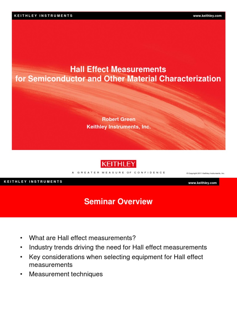 Hall Effect Measurements PDF | PDF | Semiconductors | Electrical ...