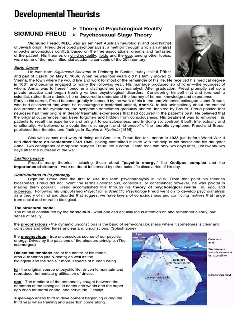 Developmental Psychology Pioneers | PDF | Id | Sigmund Freud