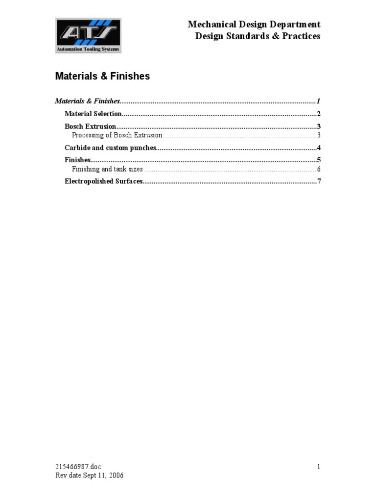 Materials & Finishes | PDF | Process Management | Industrial Processes