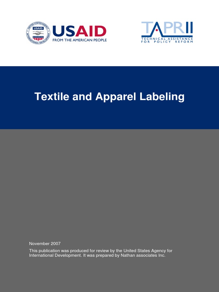 Textile and Apparel Labeling | PDF | Customs | Packaging And Labeling