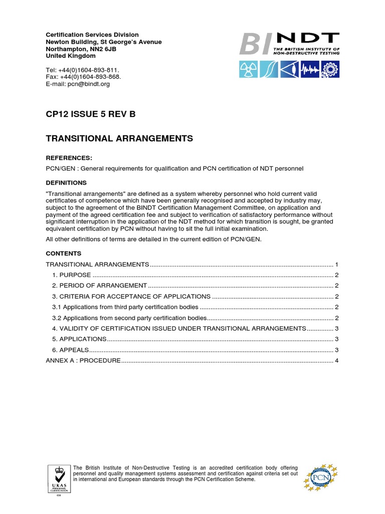 CP12 | PDF | Nondestructive Testing | Certification