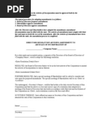 2-4 Unanimous Consent of Directors in Lieu of Organizational Meeting ...