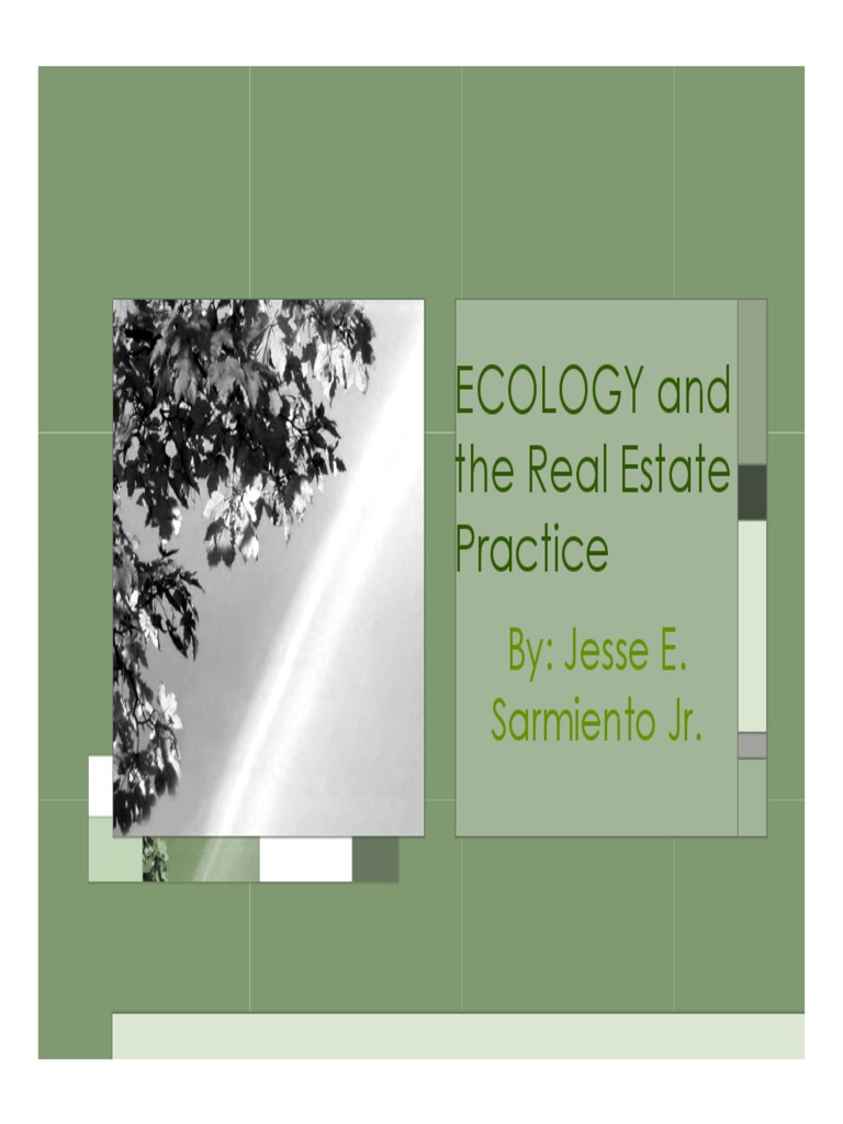 ECOLOGY & Real Estate v1.11.11 Part 1 Ecology | PDF | Food Web | Ecology