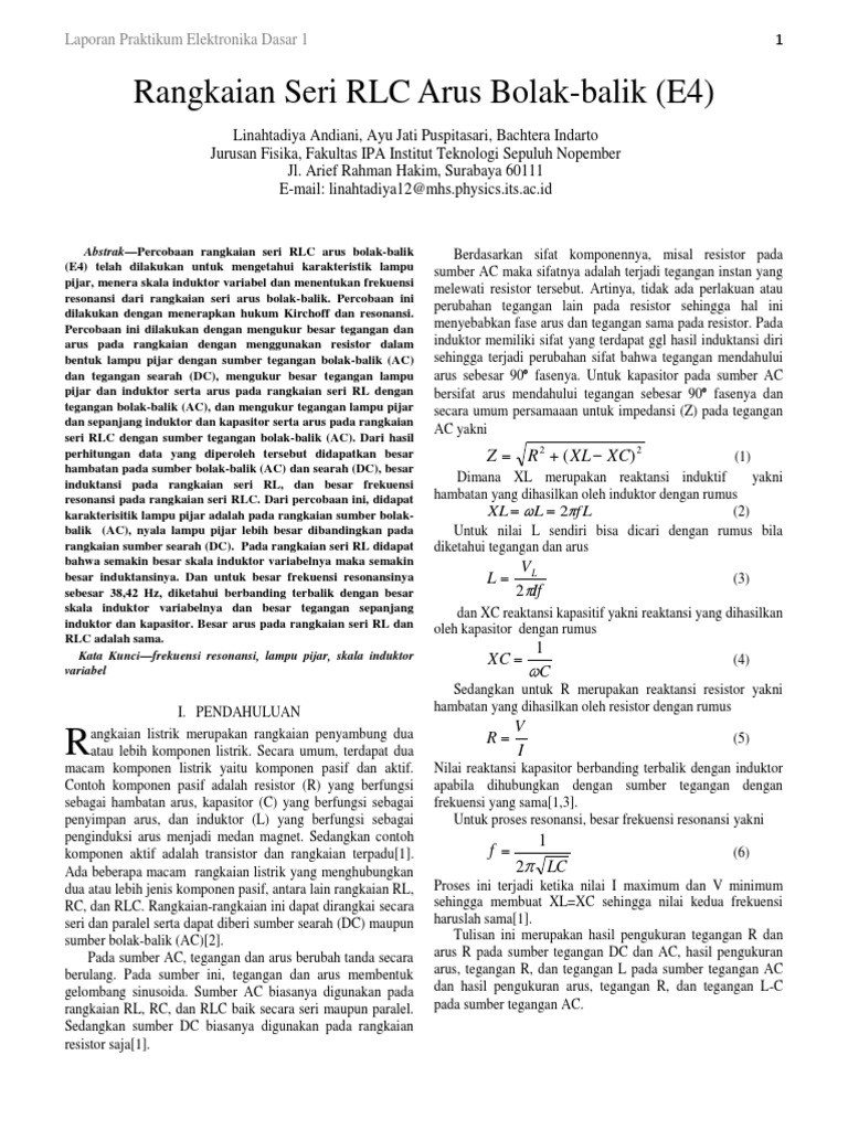 Rangkaian RLC | PDF