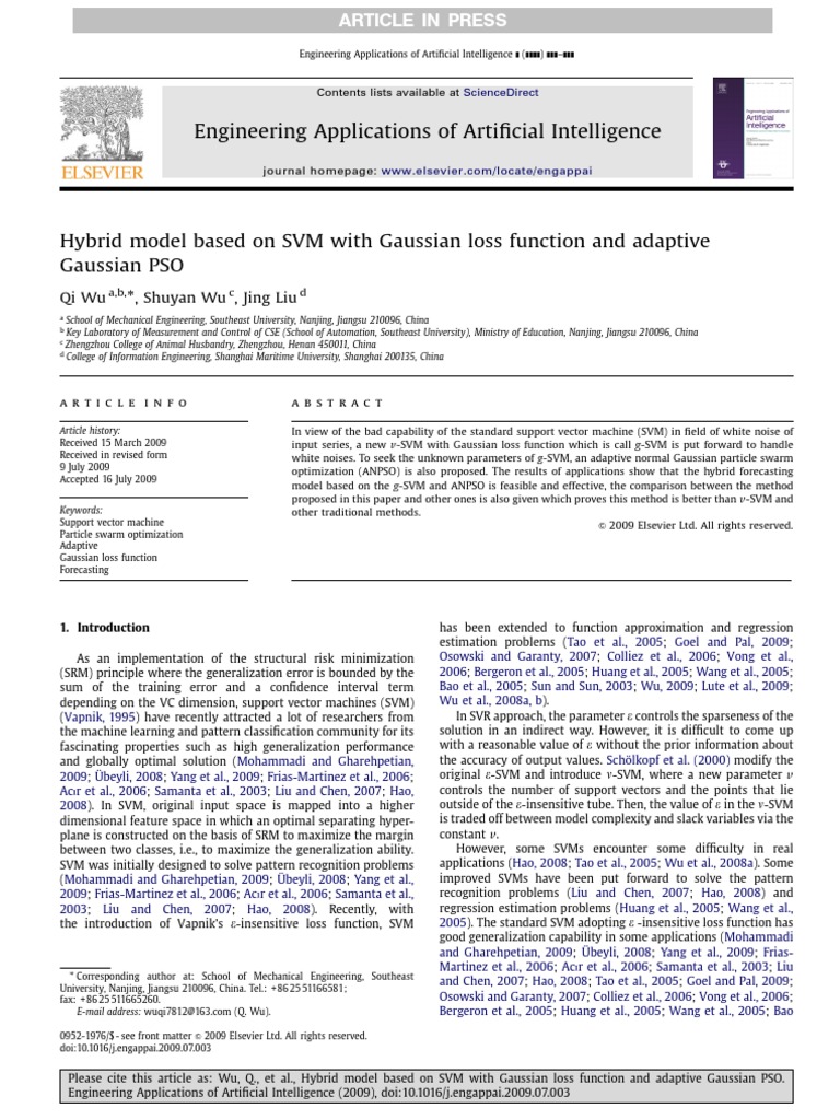 Hybrid Model On SVM With Gaussian Lossfuntion | PDF | Support Vector ...