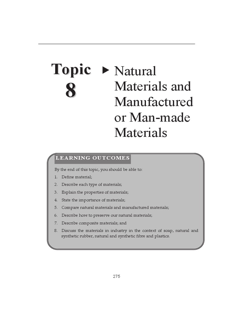 Natural vs. Man-Made Materials | PDF | Chemical Compounds | Chemical ...