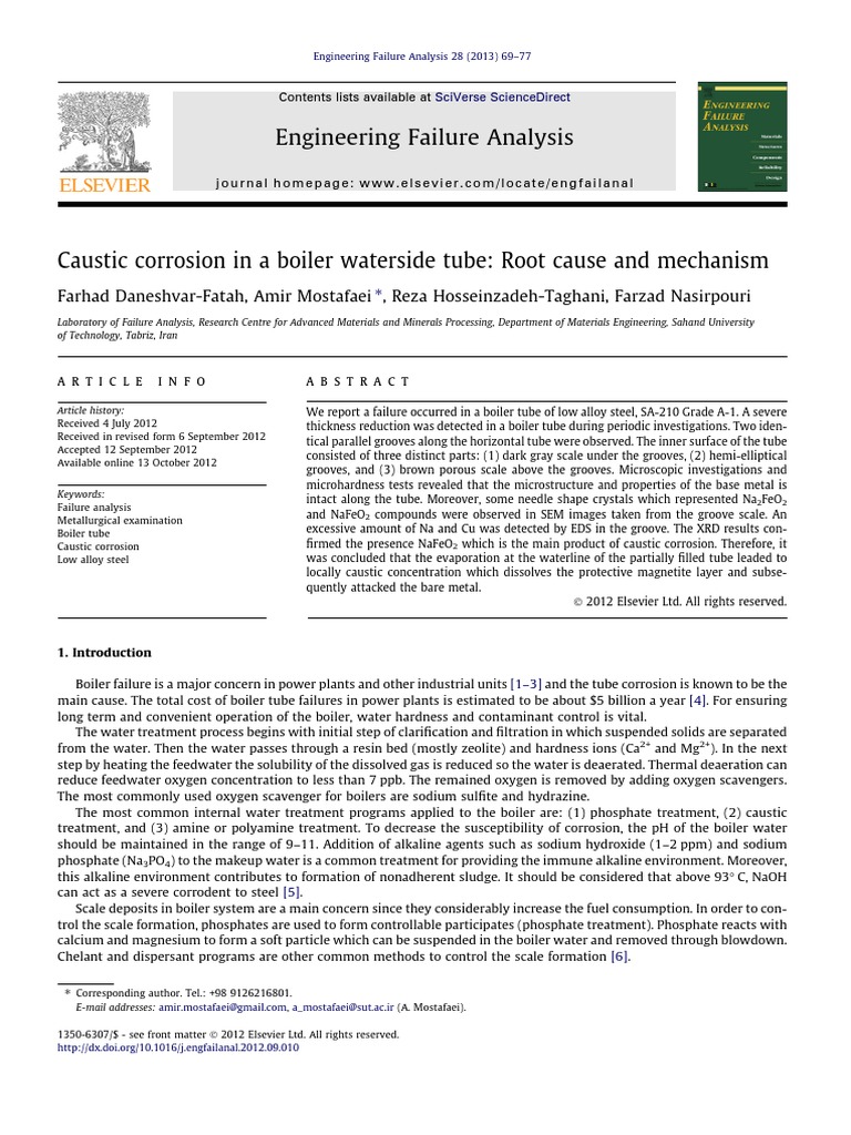 Caustic Corrosion in Boiler Waterside Tube Root Cause & Mechanism | PDF ...