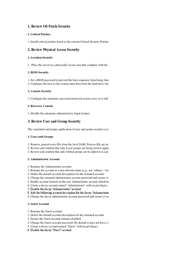 Windows Server Hardening Procedure Pdf Windows Registry Microsoft