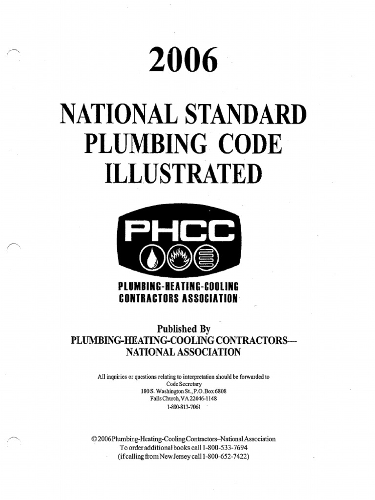 2006 National Standard Plumbing Code | PDF