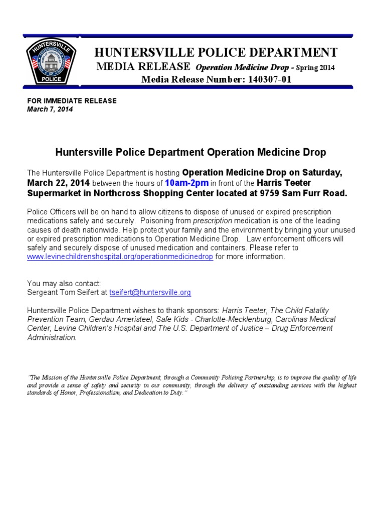 Operation Medicine Drop 2014 | PDF