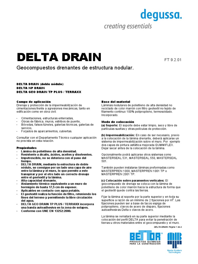 Delta Drain | PDF | Agua | Química