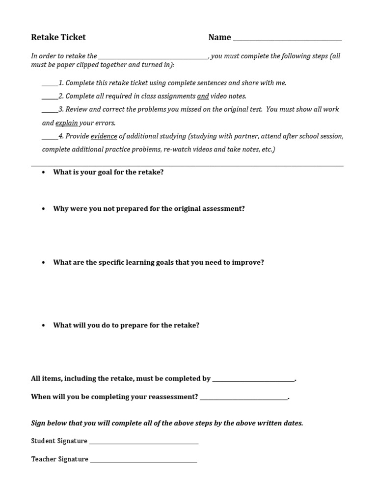 Retake Ticket | PDF | Business