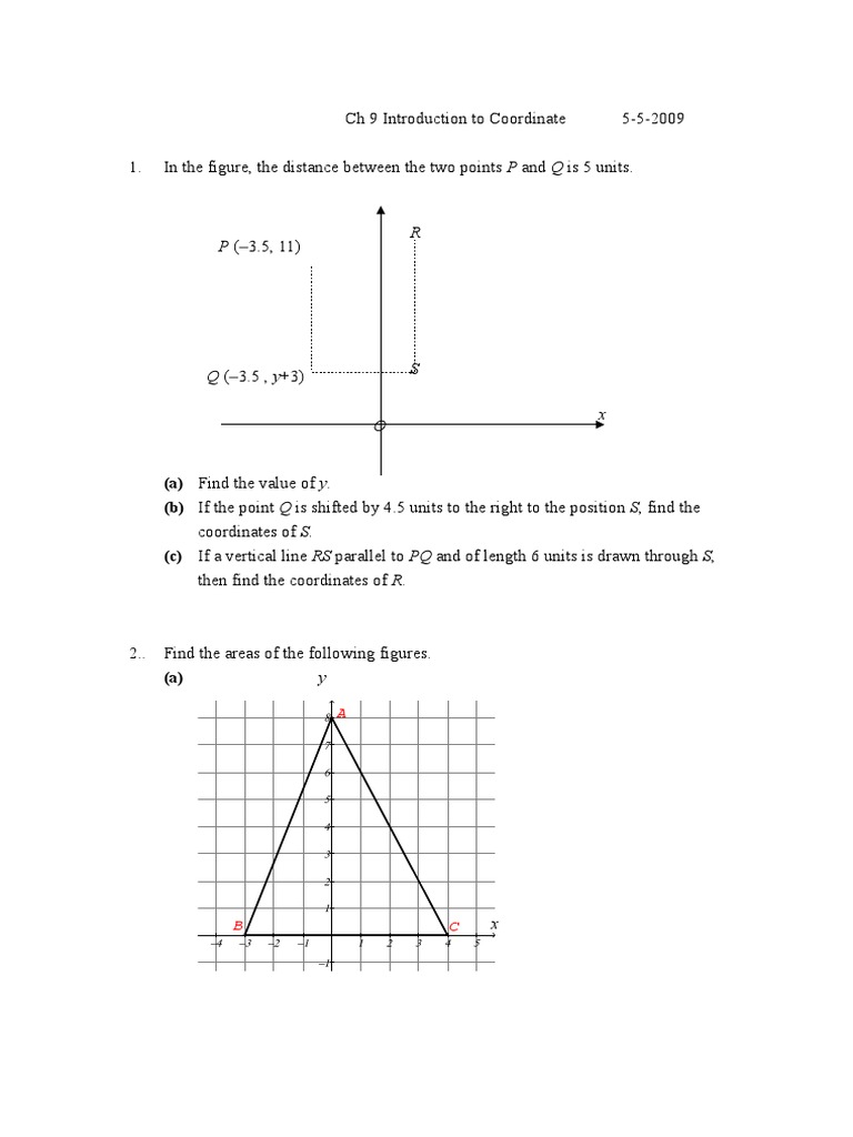 Coordinate Geometry Problems and Solutions | PDF