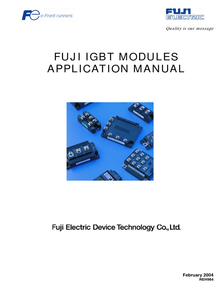 Fuji Igbt Application Manual | PDF | Mosfet | Field Effect Transistor