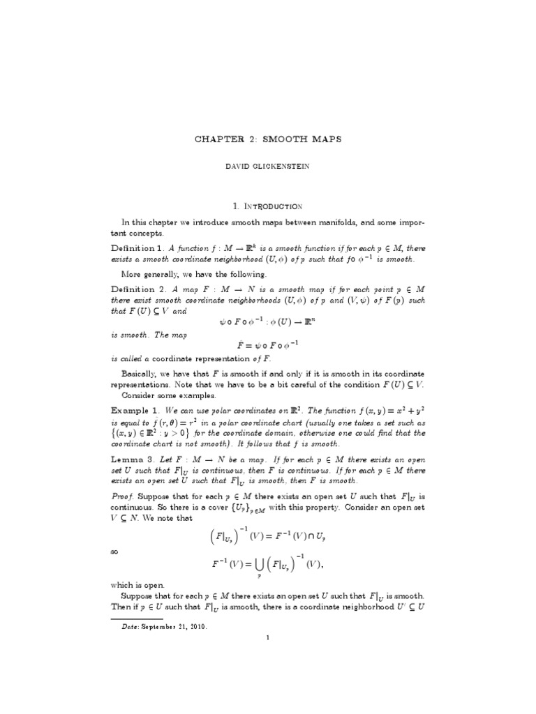 Chap 2 | PDF | Differentiable Manifold | Topology