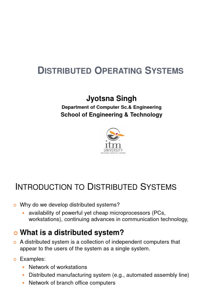 An Introduction to Distributed Operating Systems | PDF | Kernel (Operating System) | Parallel ...