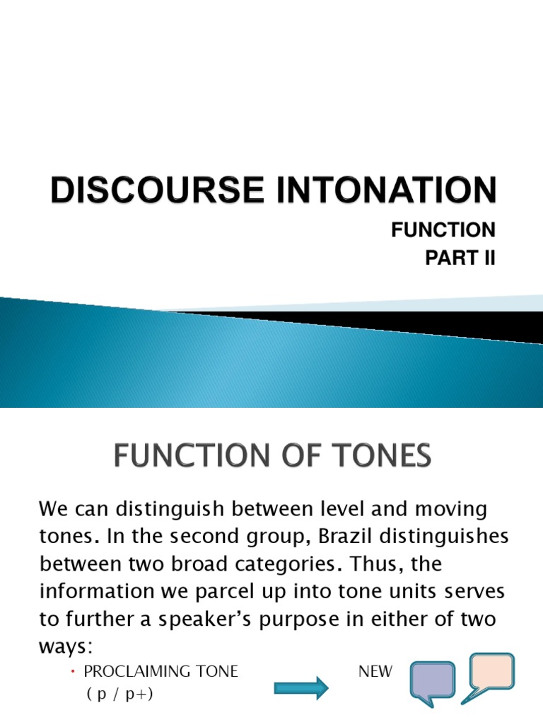 Discourse Intonation Phonetics Brazil Function Part II | PDF | Tone ...