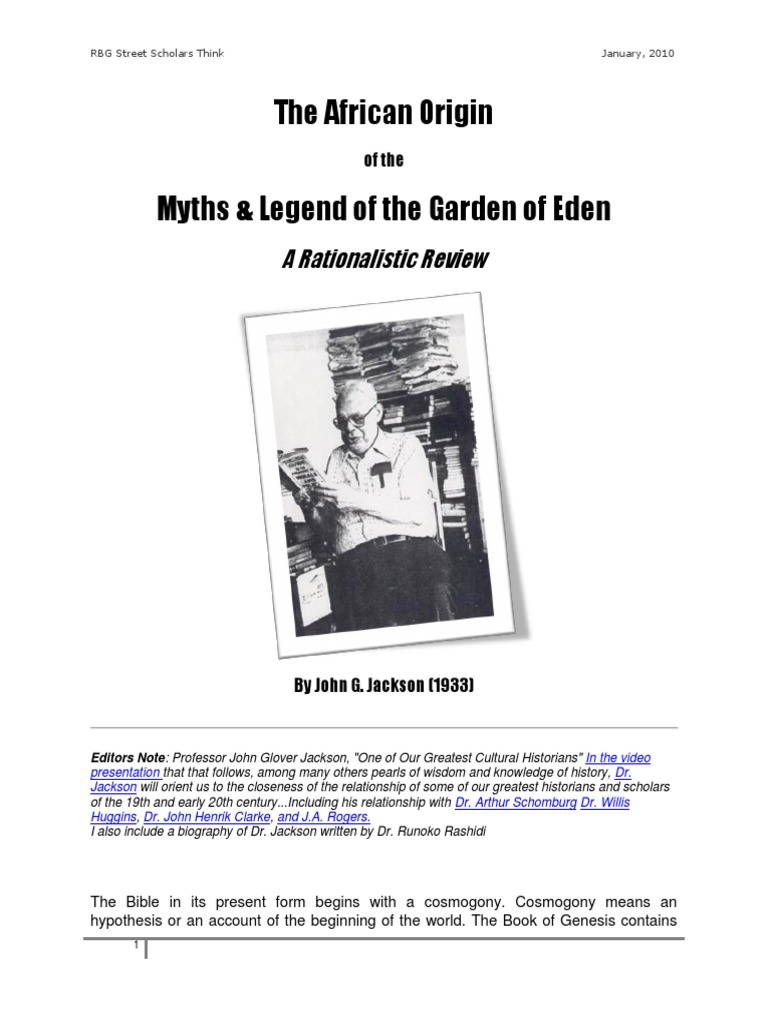 African Origin of The Myths Legend of The Garden of Eden Prof John G ...