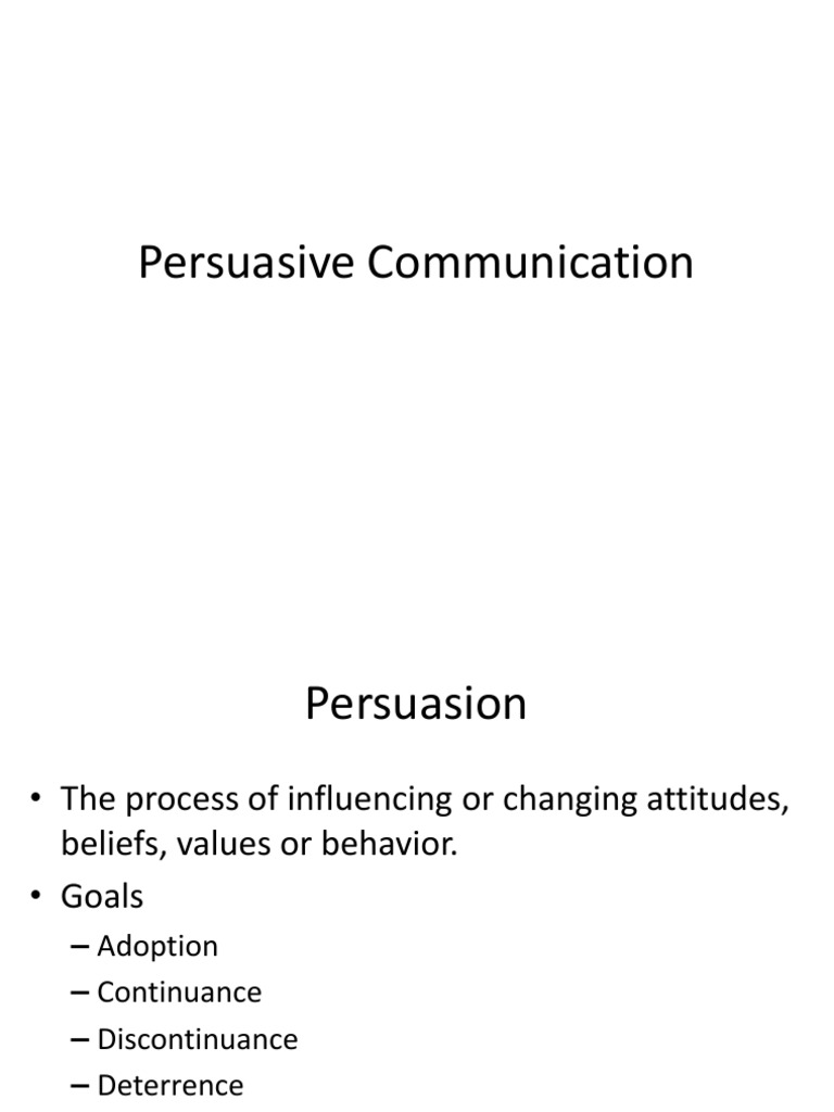 Elements of Persuasive Communication | PDF | Career & Growth | Science ...