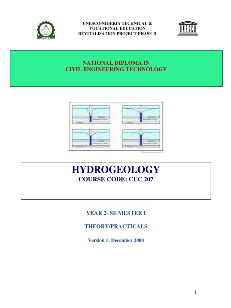 Cec 207 Theory - Hydrogeology | PDF | Aquifer | Groundwater